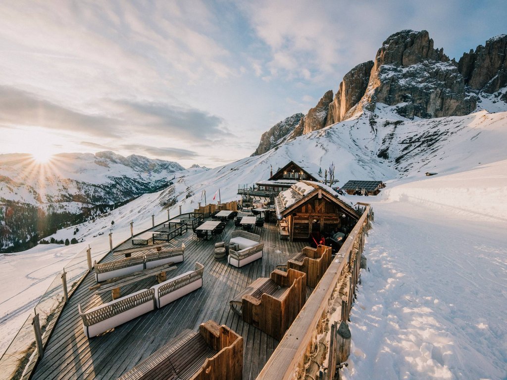 Friedrich August am Col Rodella: Ihre Hütte